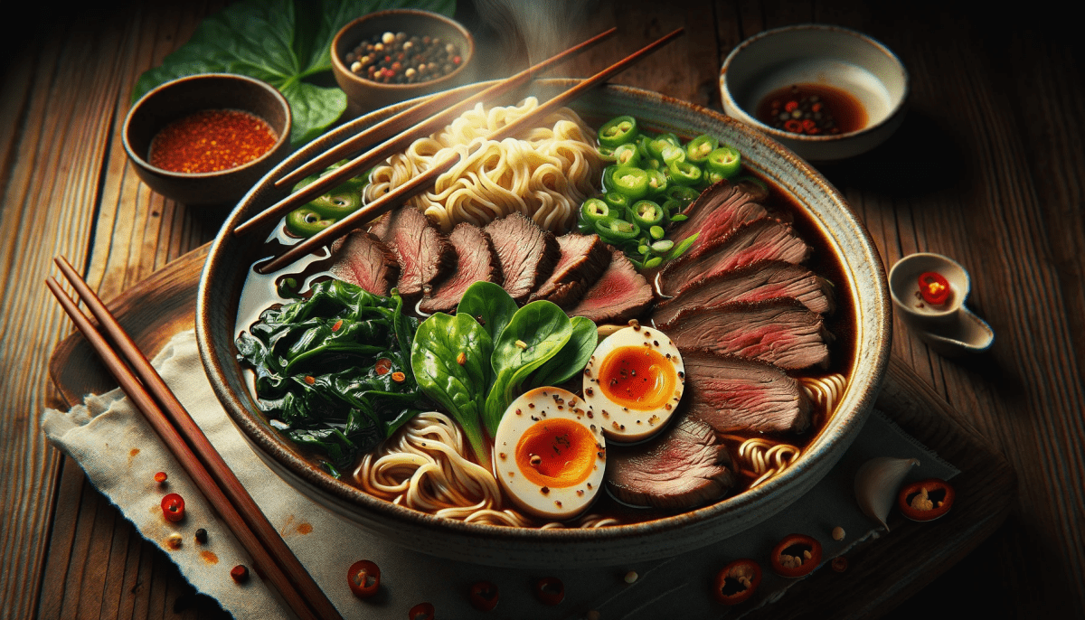 Authentisches Rindfleisch Ramen Rezept im Shoyu-Stil: Japanische Nudel ...