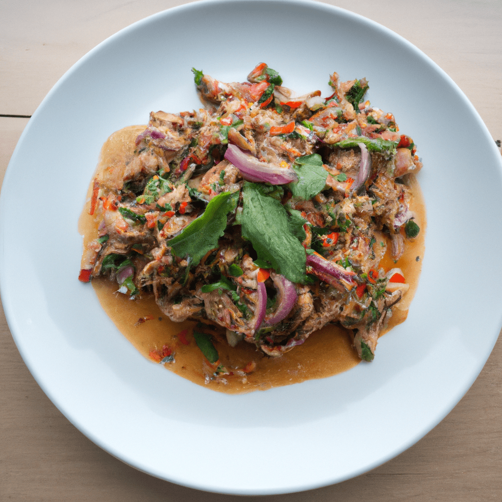 Laab Gai (ลาบไก่) – Spicy minced chicken dish – RamenHeaven